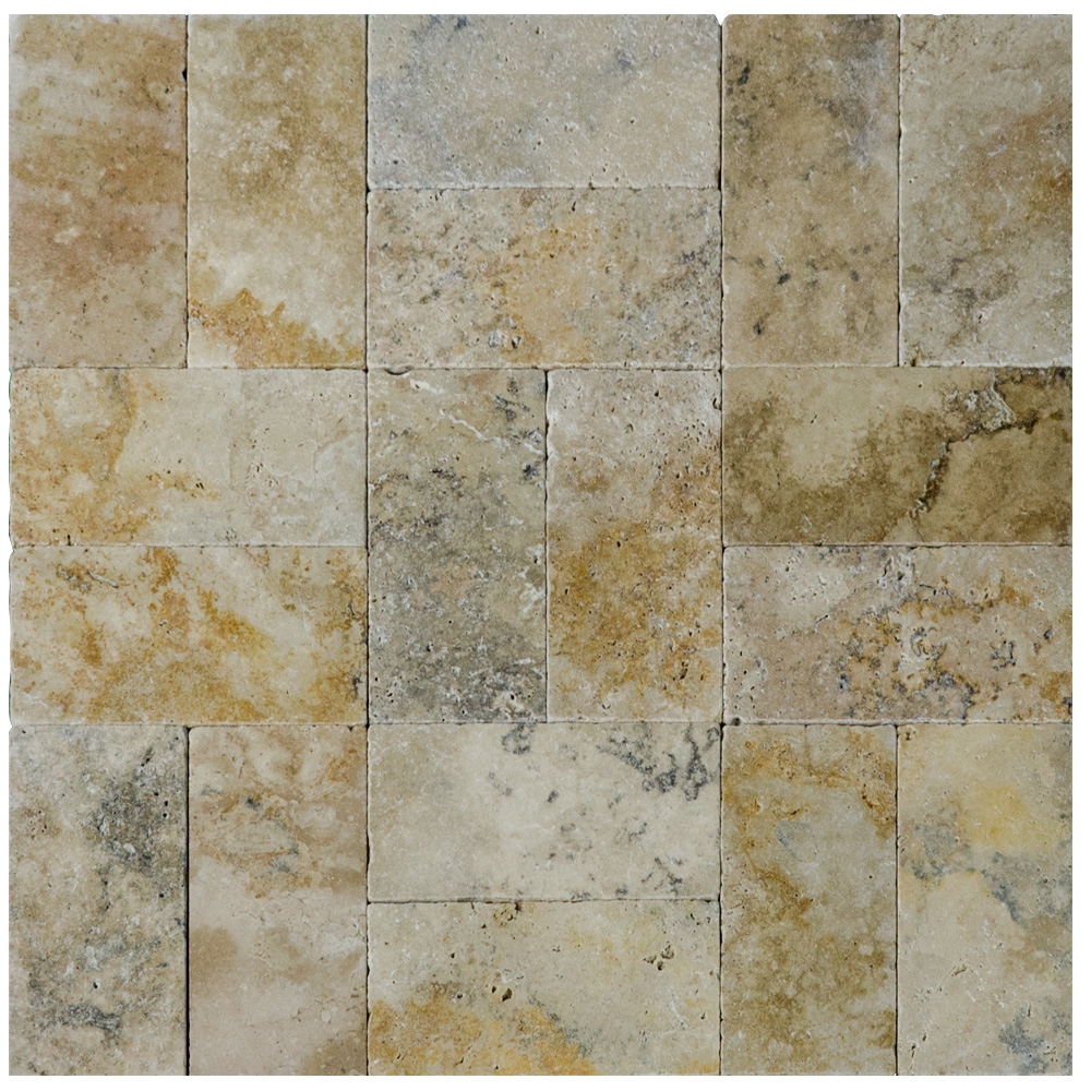 Country Classic Tumbled Travertine Pavers - StoneTileUS