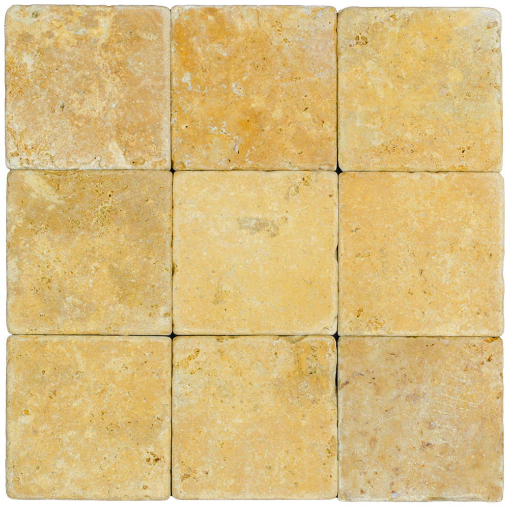 Gold Travertine Mosaic Tiles - StoneTileUS