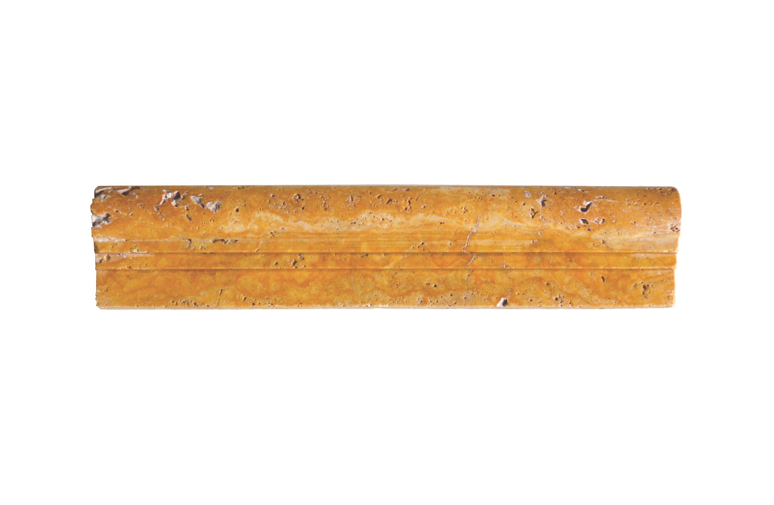 Gold Travertine Chair Rail Moulding 1 - StoneTileUS
