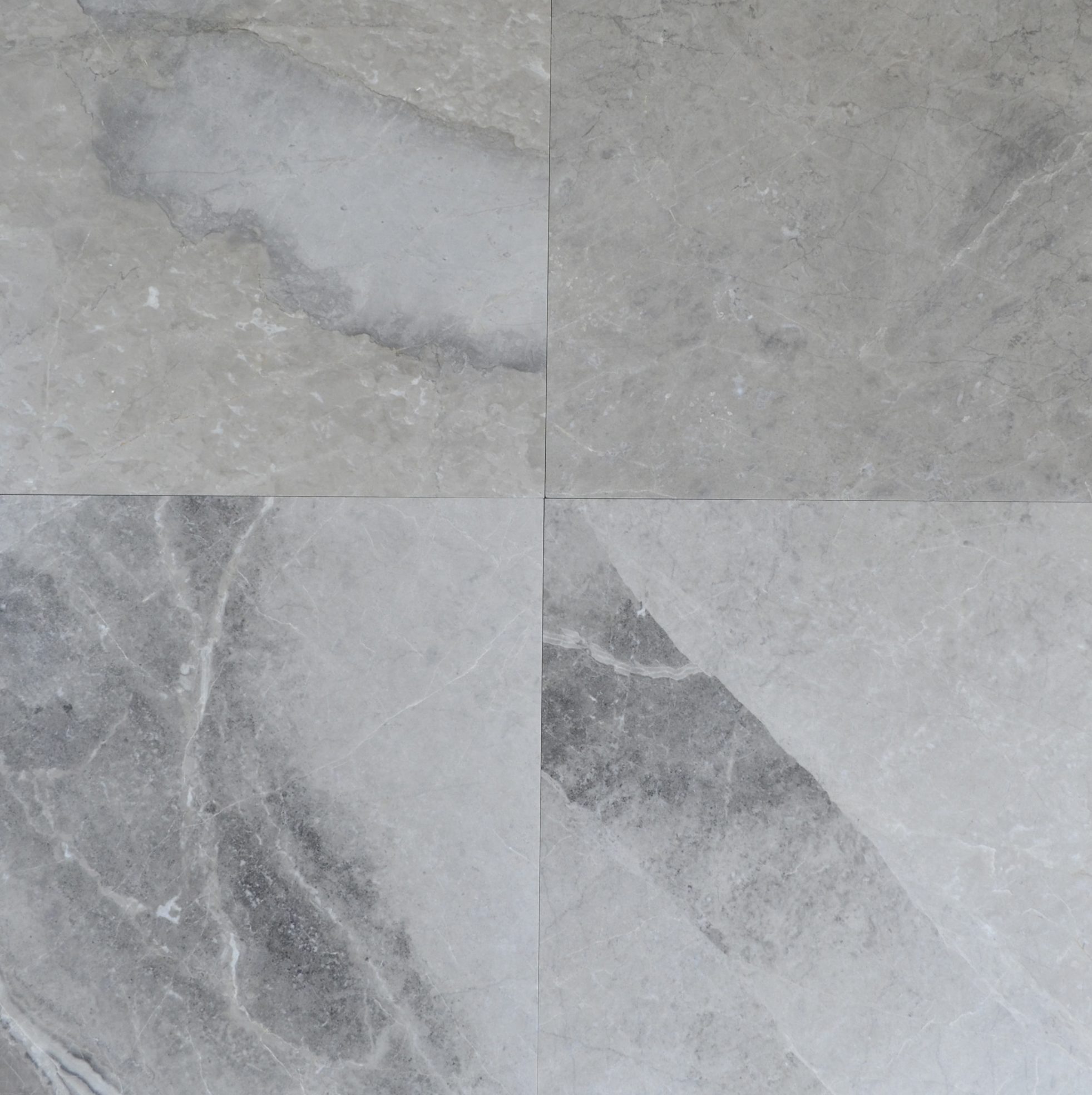 Silver Gray Polished Marble Tiles - StoneTileUS