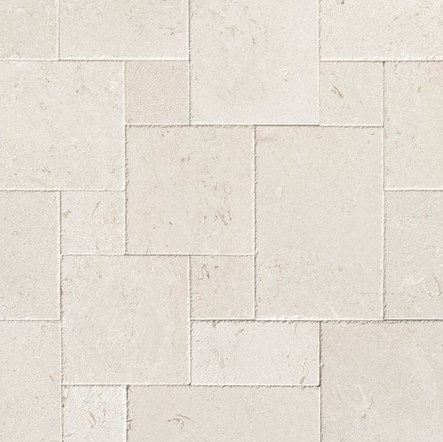 Myra Brushed and Chiseled Shellstone French Pattern Tiles - StoneTileUS